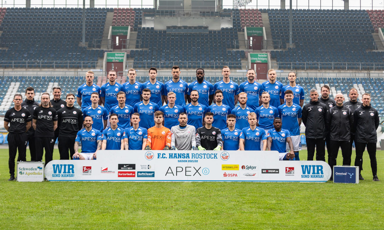 Mannschaftsfoto des FC Hansa Rostock 2021/2022 » hansanews.de